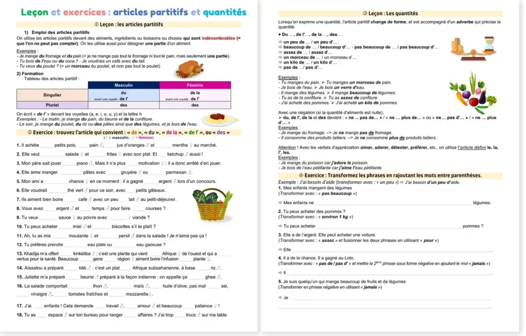 French - Fred's worksheets