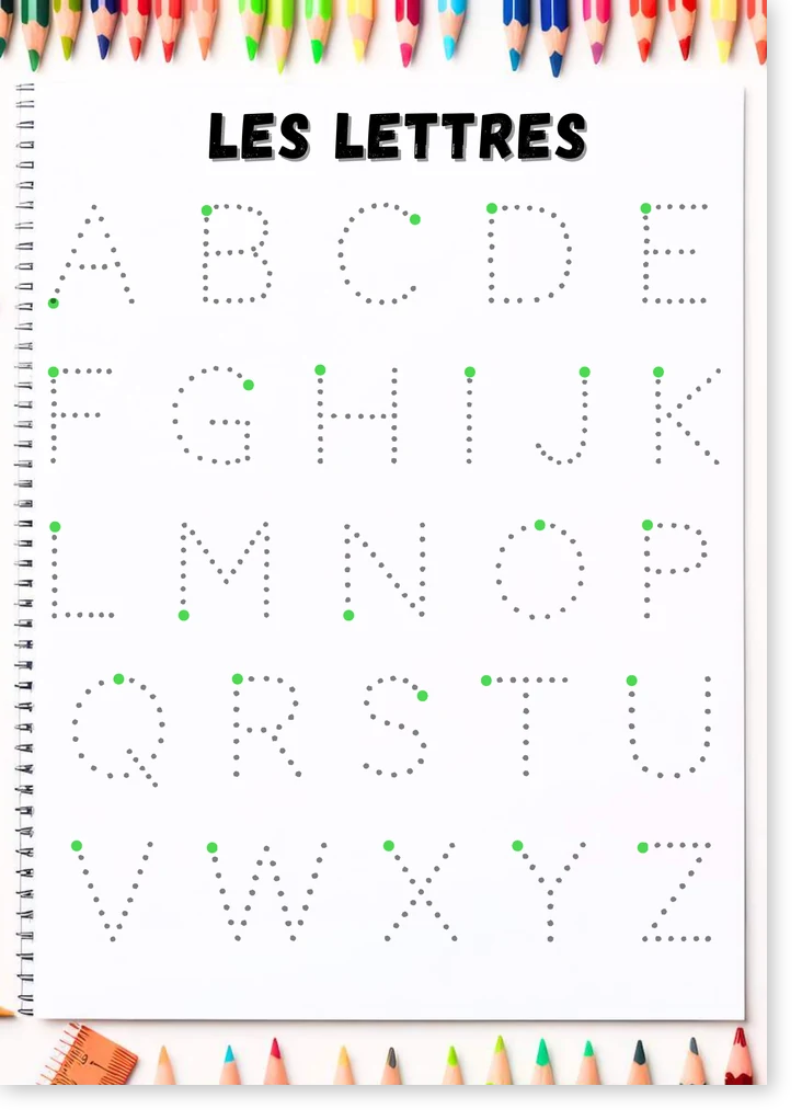 Trace the Uppercase Alphabet Letters - French Alphabet Tracing Free ...